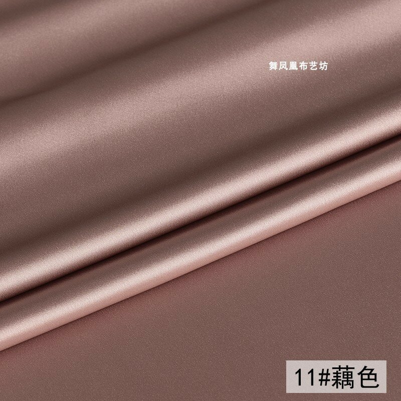 Однотонная двусторонняя ацетатная атласная ткань, глянцевая имитация шелка, дышащая, гладкая ткань для платьев