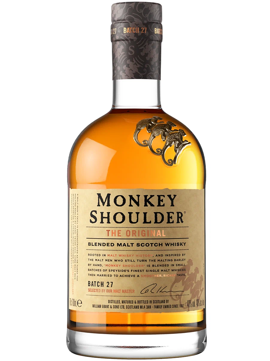 Виски "Monkey Shoulder", купажированный, 0,7 л, 40%, Шотландия