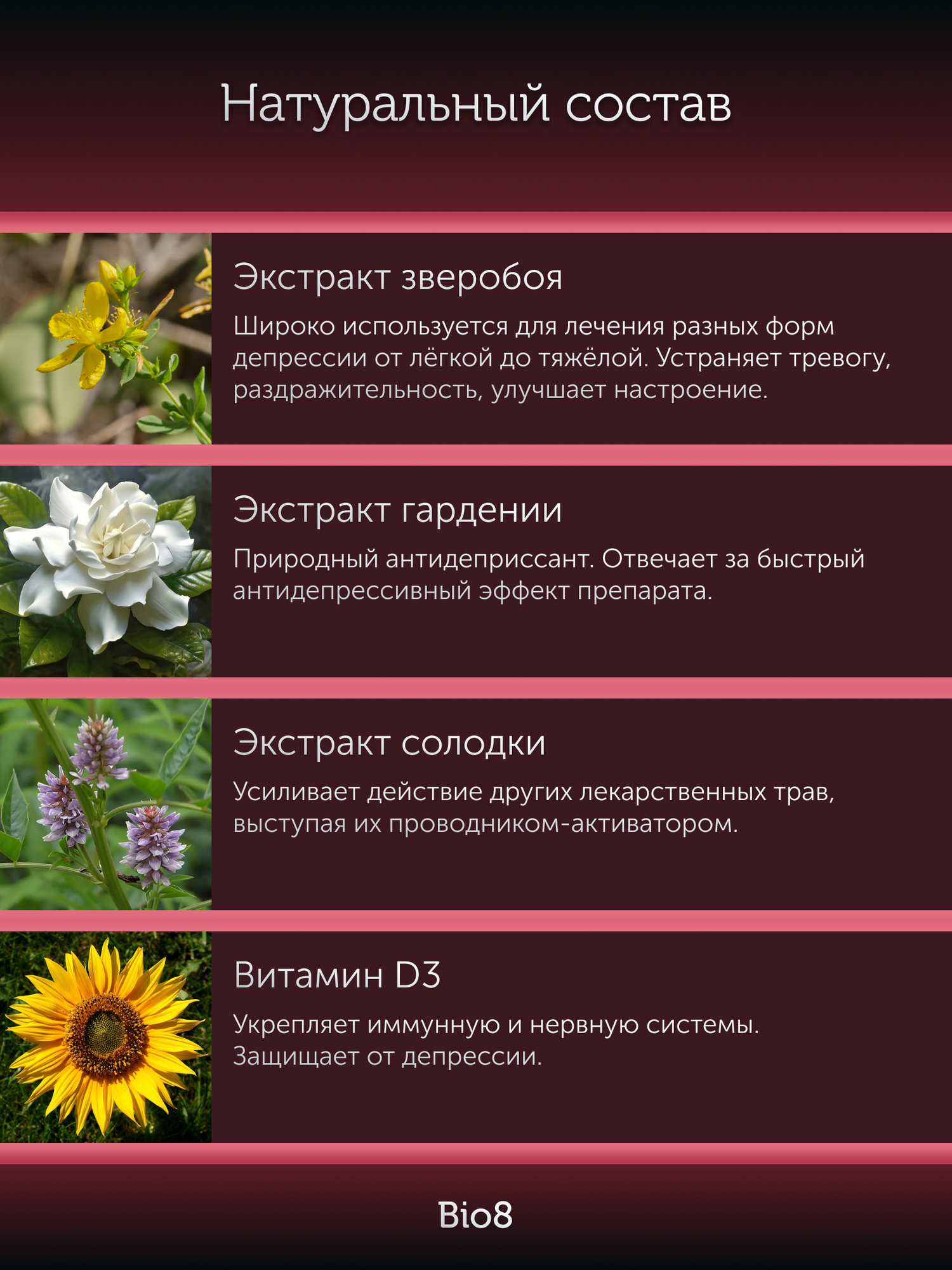 Bio8 Успокоительное для взрослых, таблетки от стресса, тревоги — фото 1