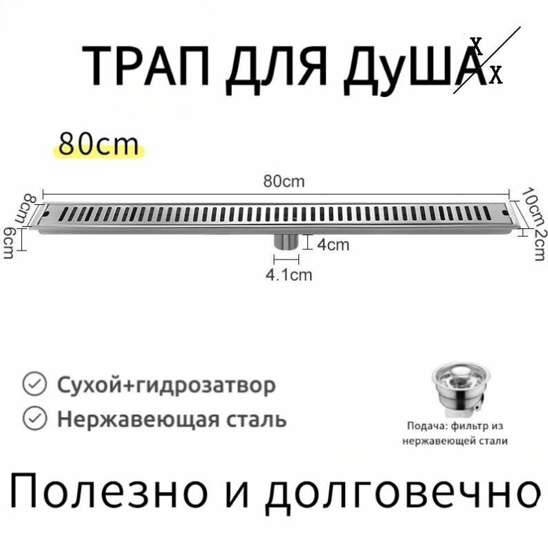 Эксклюзивный душевой трап