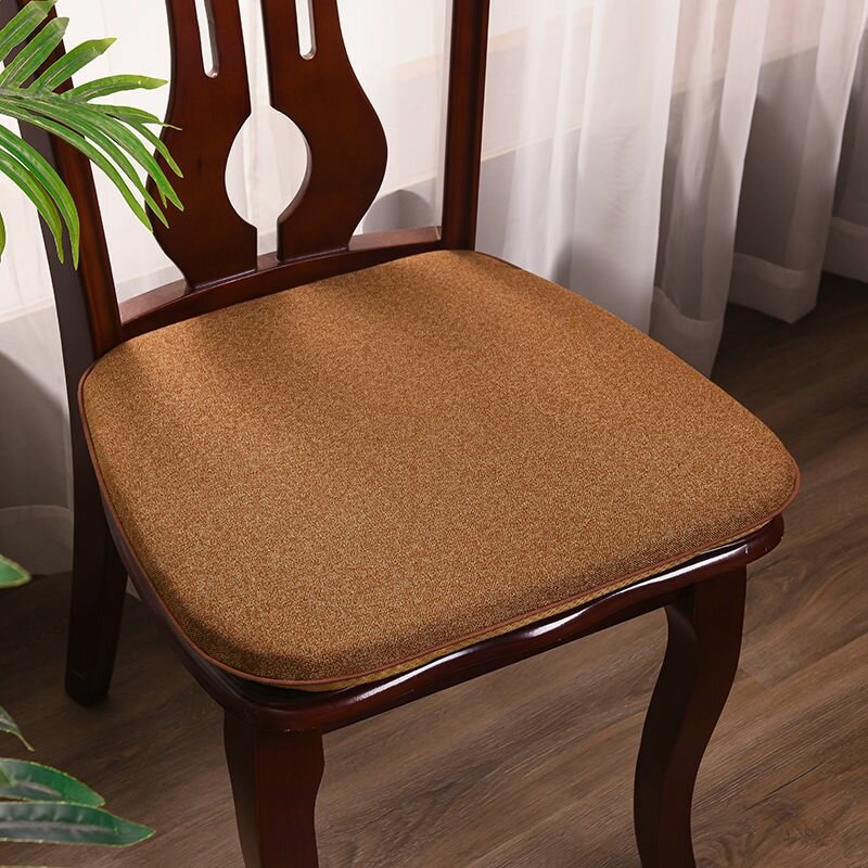 Новая подушка для стула в китайском стиле с вышивкой, сиденье из массива дерева, утолщенная подушка для стула, нескользящая подушка для стула с ремнями, съемная и стираемая