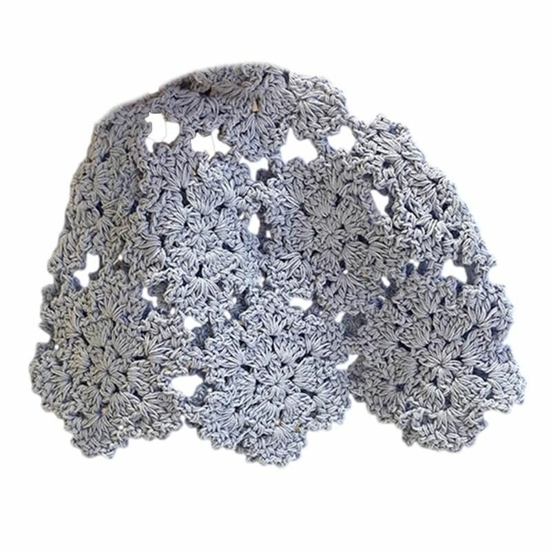 Вязаная шапка в японском стиле, Синий