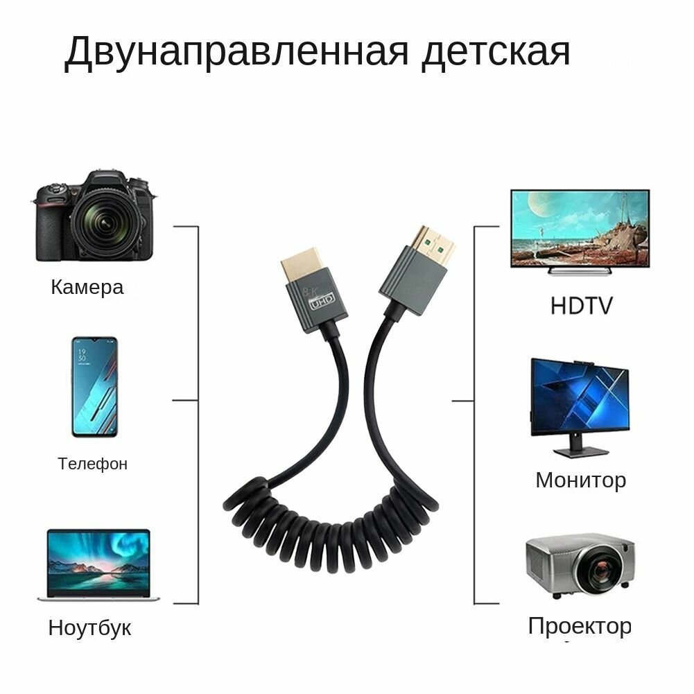 Аудиокабель Mini-HDMI тип C/Mini-HDMI тип C, серый