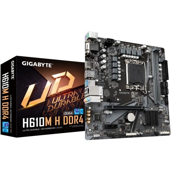 Материнская плата Gigabyte H610M H DDR4 1.1 (LGA1700, mATX)