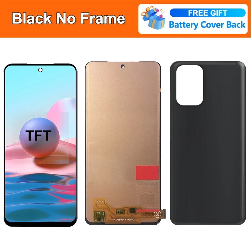 AMOLED-экран для Xiaomi Redmi Note 10 M2101K7AI, ЖК-дисплей Redmi Note 10S, дигитайзер сенсорного экрана в сборе M2101K7BG