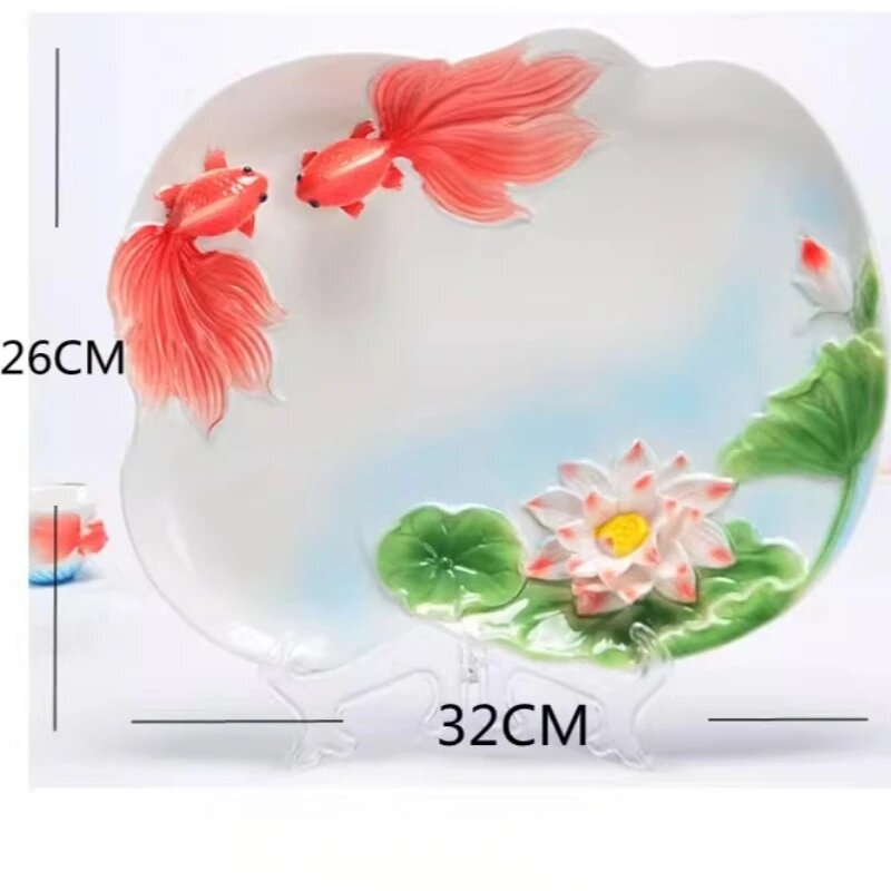 Керамический чайный набор NLSLASI с золотой рыбкой plate