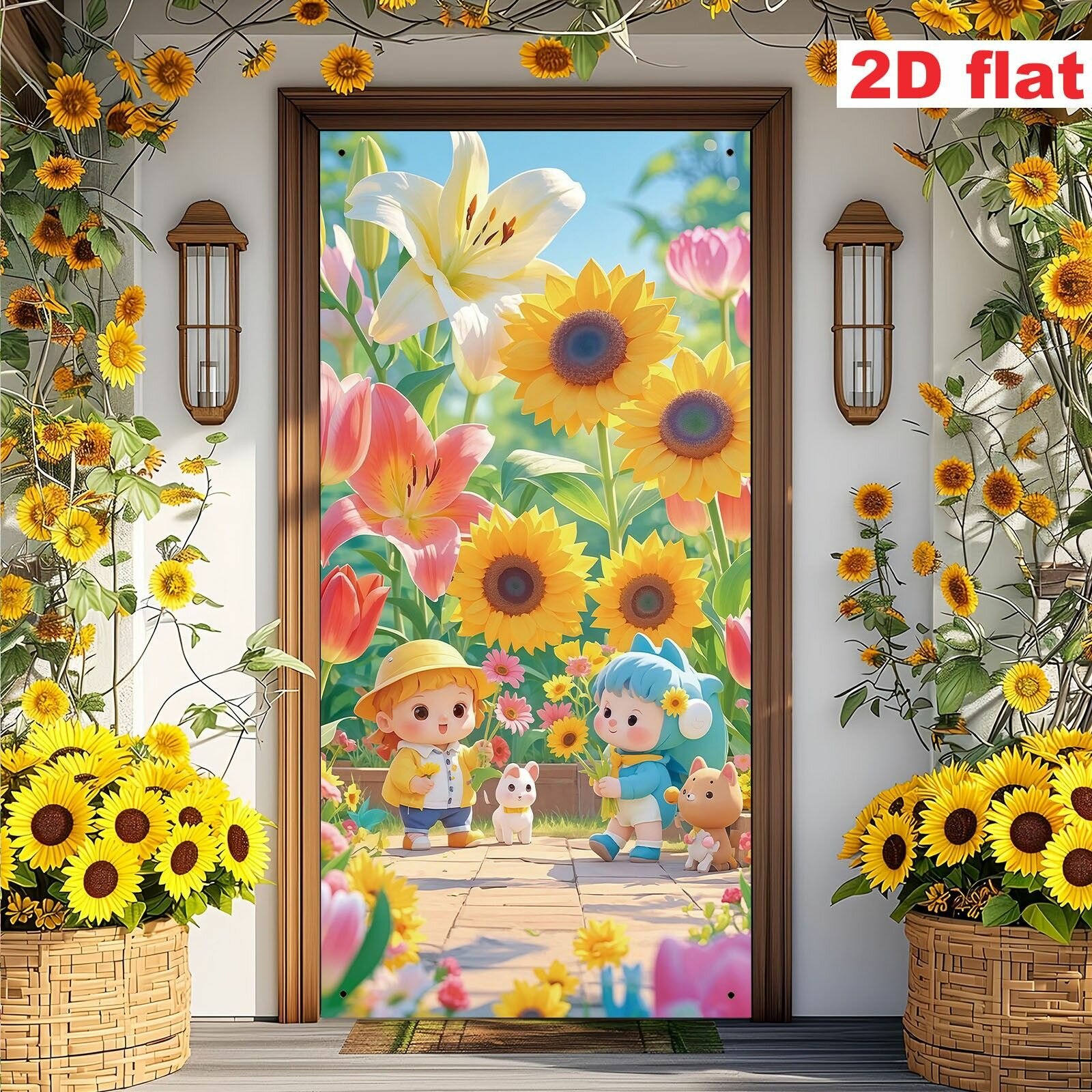 Дверная штора с принтом кролика и яйца, пасхальное украшение интерьера, 180x90cm