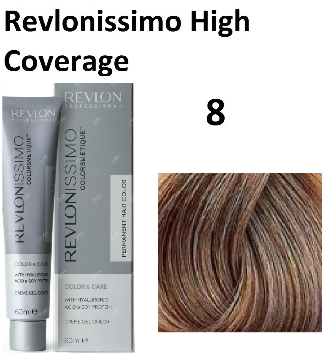 Revlon 8 Coloring Hair Revlonissimo Краска для седых волос натуральный светлый блондин 60мл.