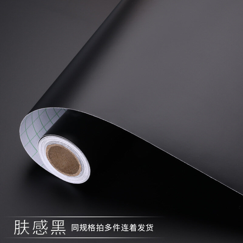 Черные самоклеящиеся обои, матовая пленка с эффектом древесной текстуры для дверей шкафов, пленка, меняющая цвет, для роскошного обновления мебели.