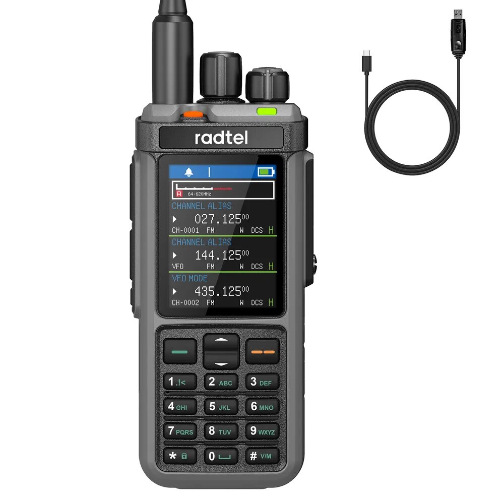 Рация Radtel RT-880 10 Вт двухдиапазонная 1024 канала прием AM FM SSB USB LSB CW CB LW MW SW кроссбэнд репитер