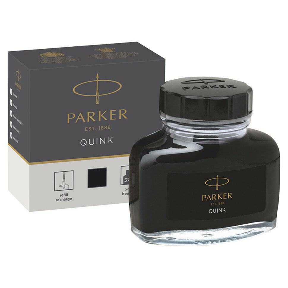 Чернила Parker "Bottle Quink" черные, 57мл, 241800