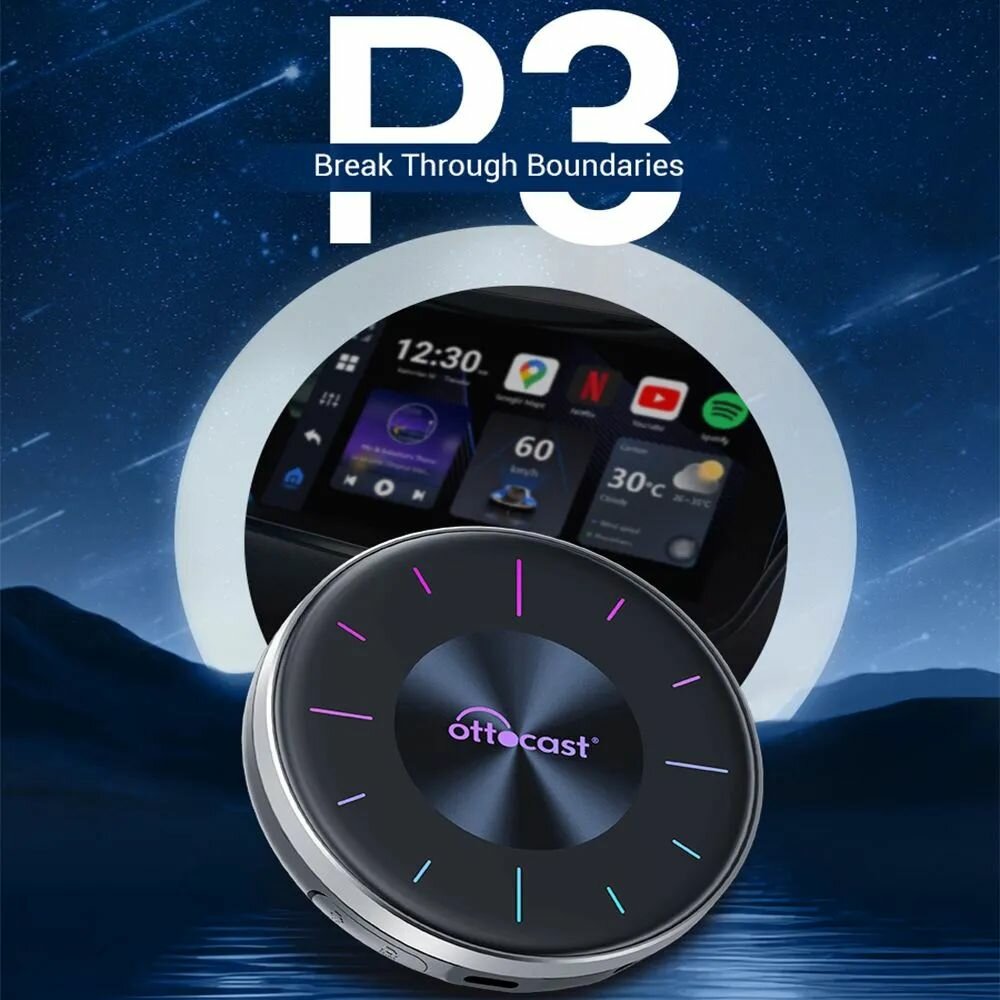 OTTOCAST Carlink Android Carplay Ai Box Rus для BMW - Android - 4+64Gb - QCM6125 8-ядерный беспроводной TV Авто Netflix 4G LTE