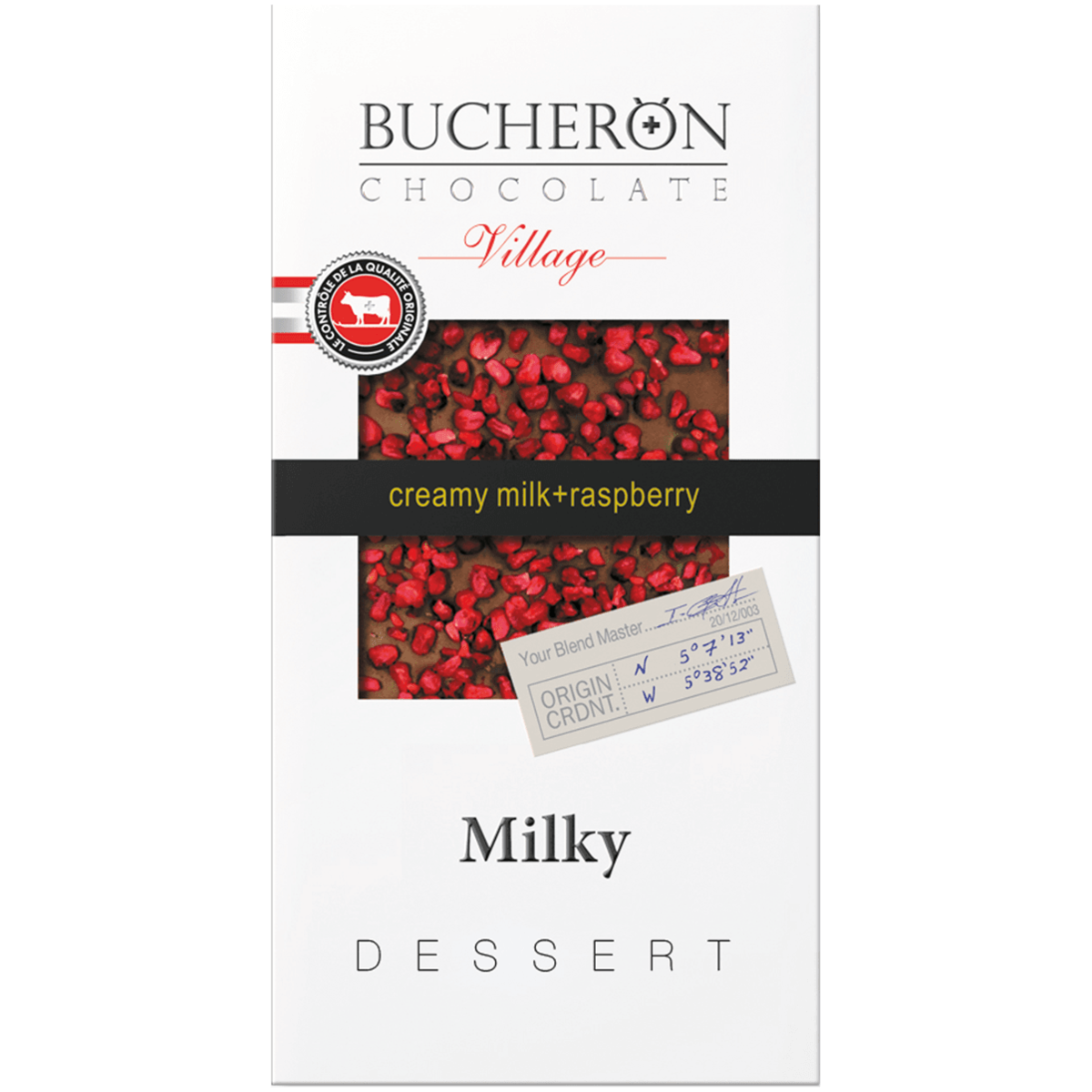 Шоколад Bucheron с кусочками малины молочный 100 г
