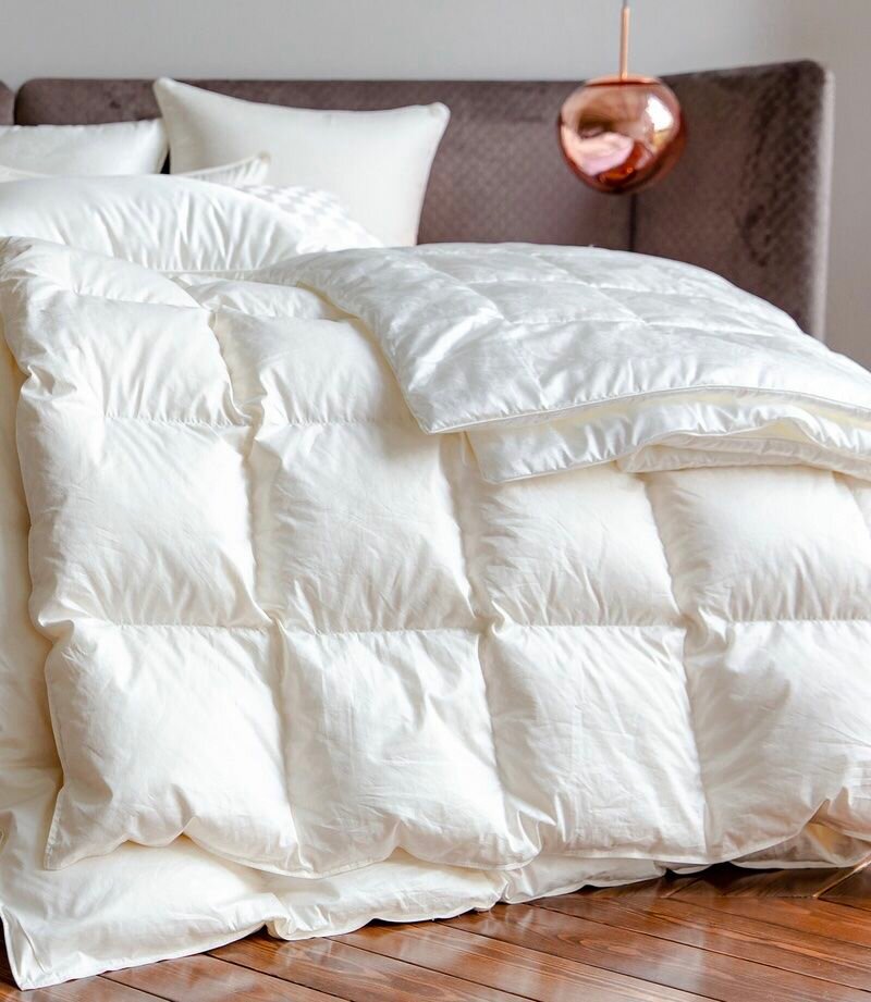 Одеяло пуховое Евро чехол из100% натурального хлопок, 200х220