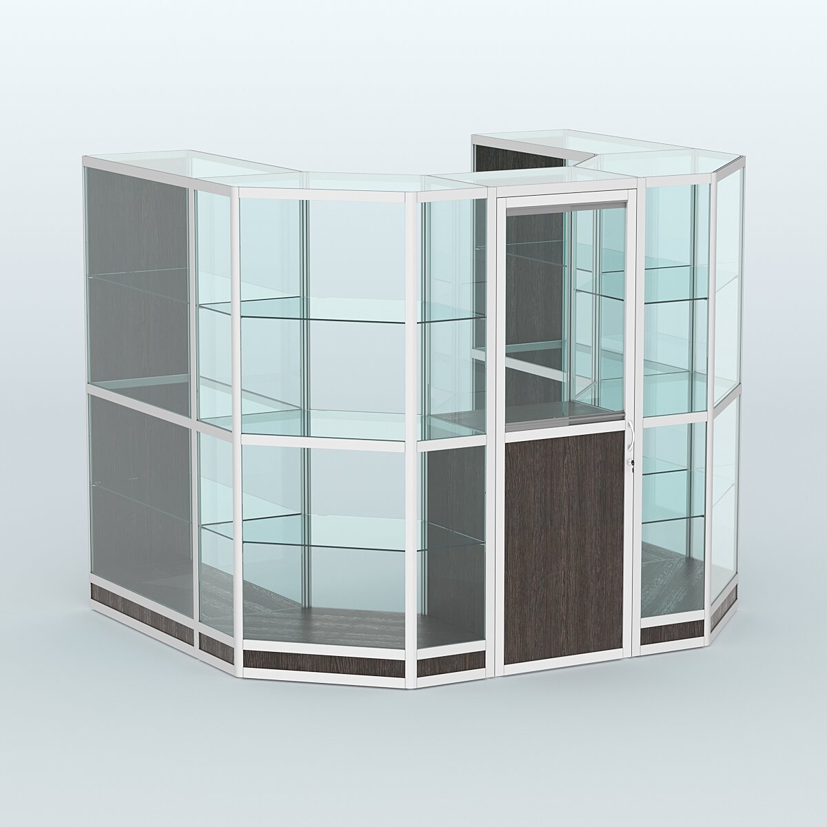 Павильон из профиля пристенный №3г ( 4,32 кв. м), Дуб Венге