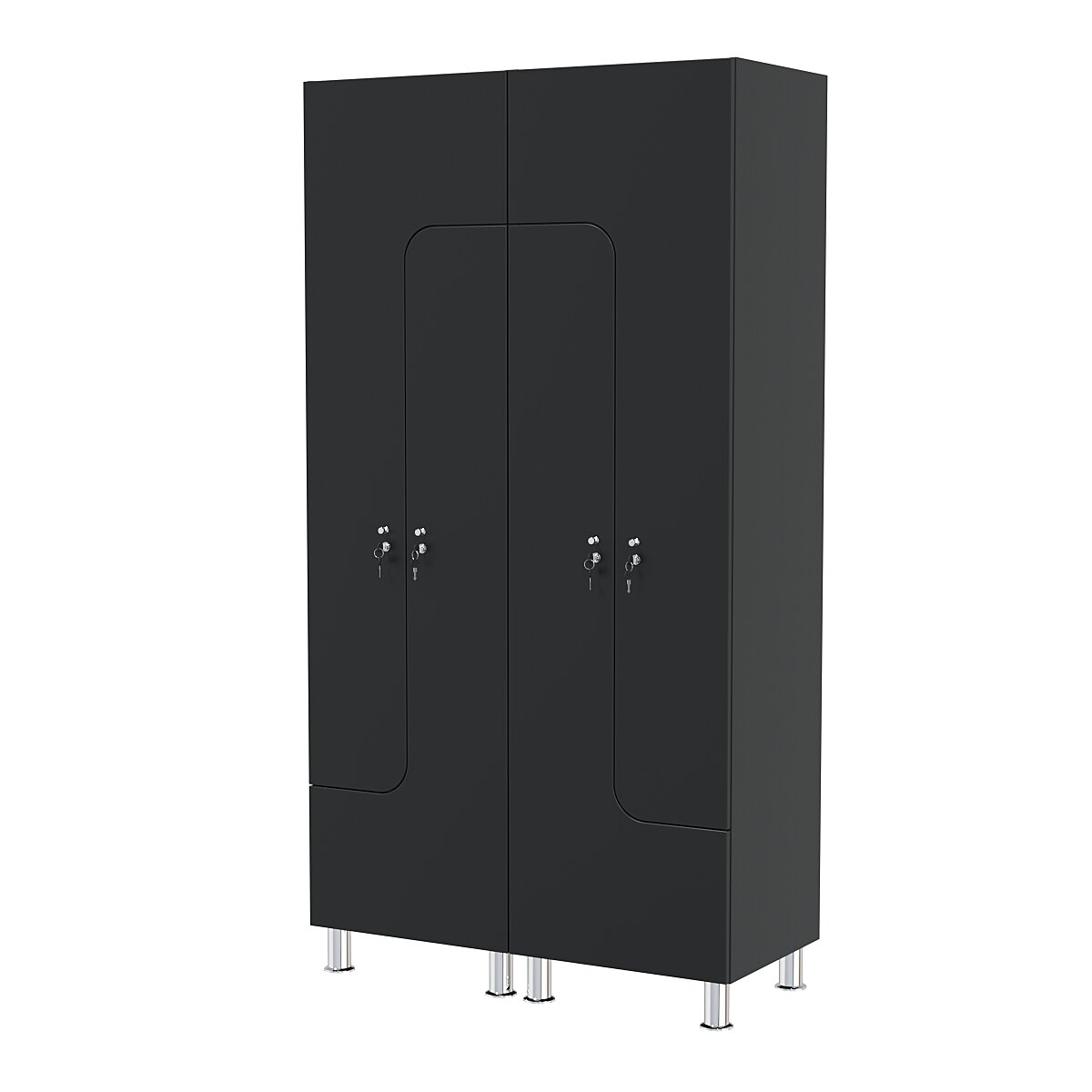 Комплект шкафов для раздевалок "фитнес" №1, Черный. Производитель товара - компания Westcom.