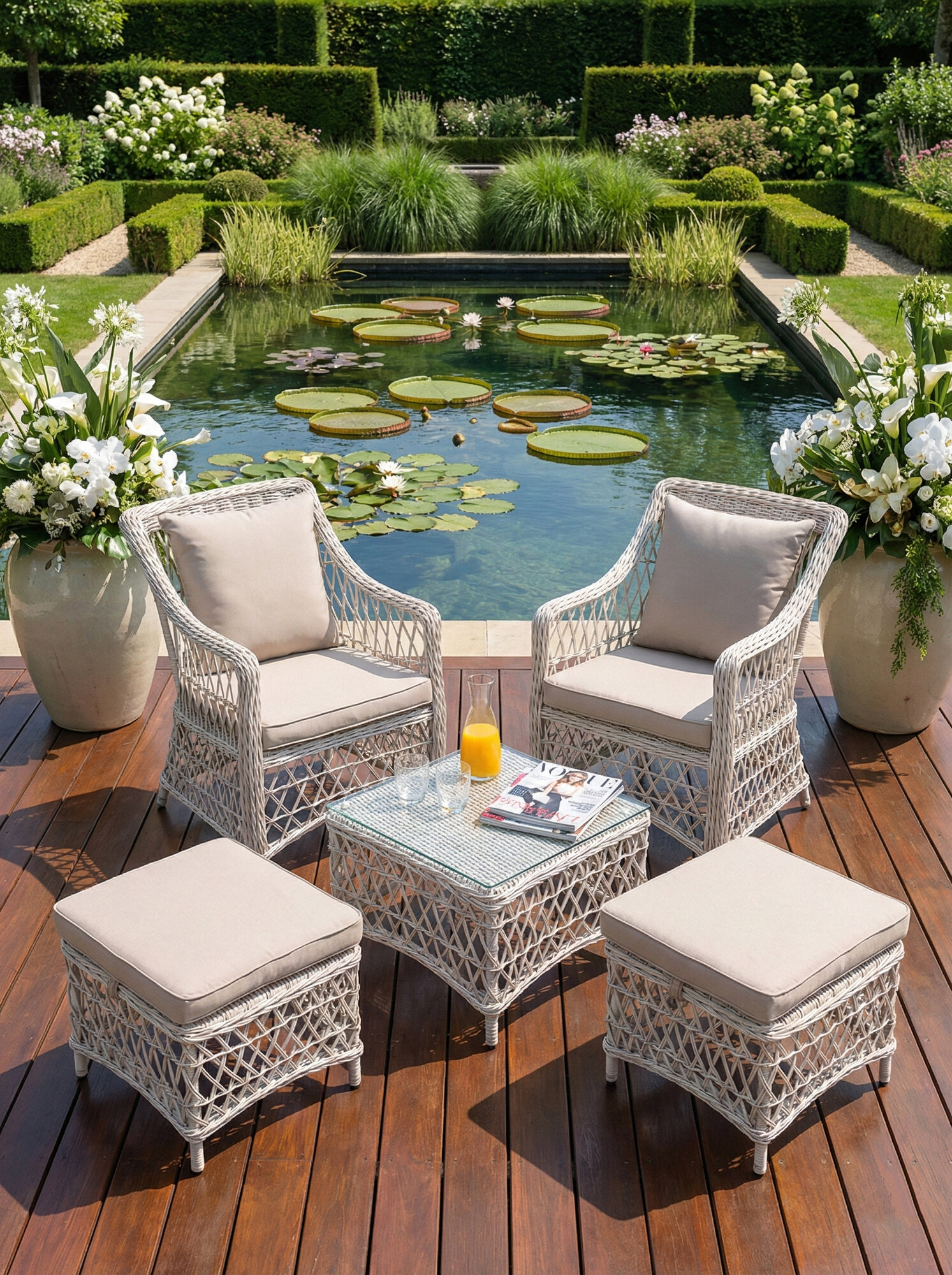 Комплект из искусственного ротанга Пикник Релакс Дуэт (Picnic Relax Duet), серый