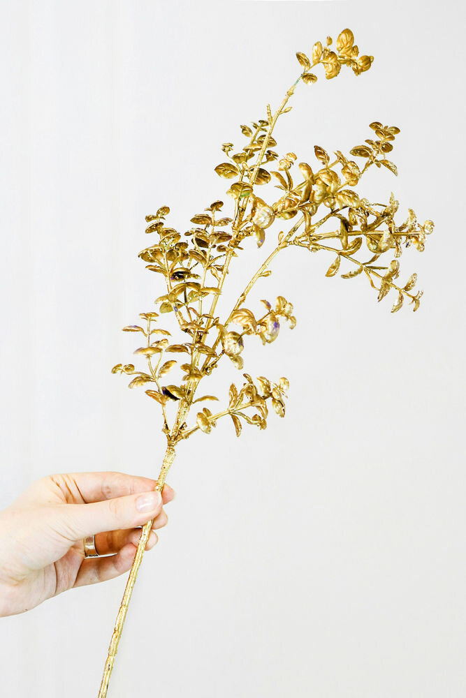 Декоративная искусственная ветка эвкалипт доро, пластик, 60 см, EDG 681486-01