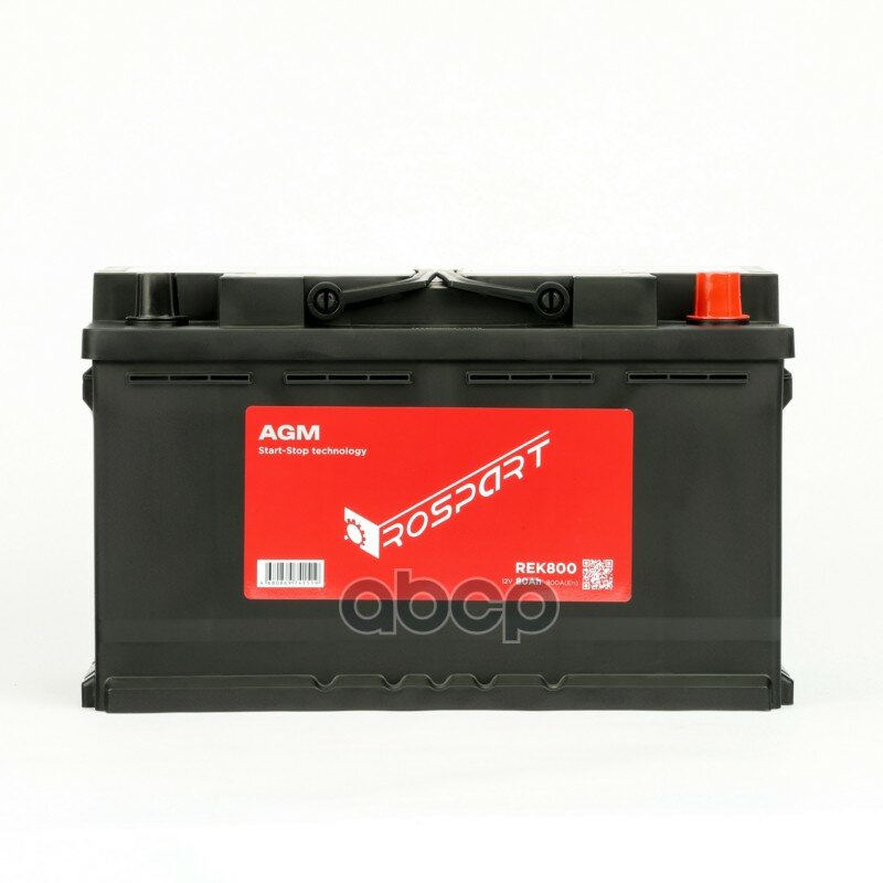 АКБ AGM 12V 80AH 800A 315X175X190 /-+/ ROSPART арт. REK800