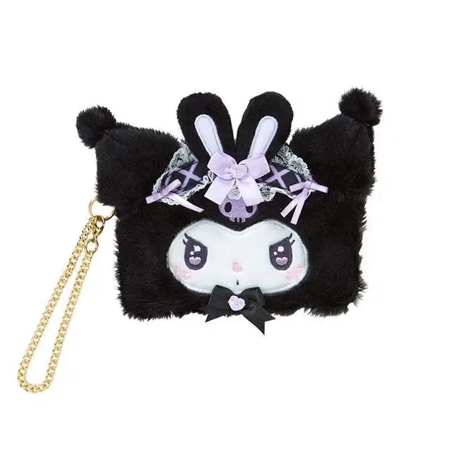 Мультяшный кошелек-подвеска Hello Kitty Kuromi My Melody Cinnamoroll Mining Series Maid, вместительная сумка для хранения документов.