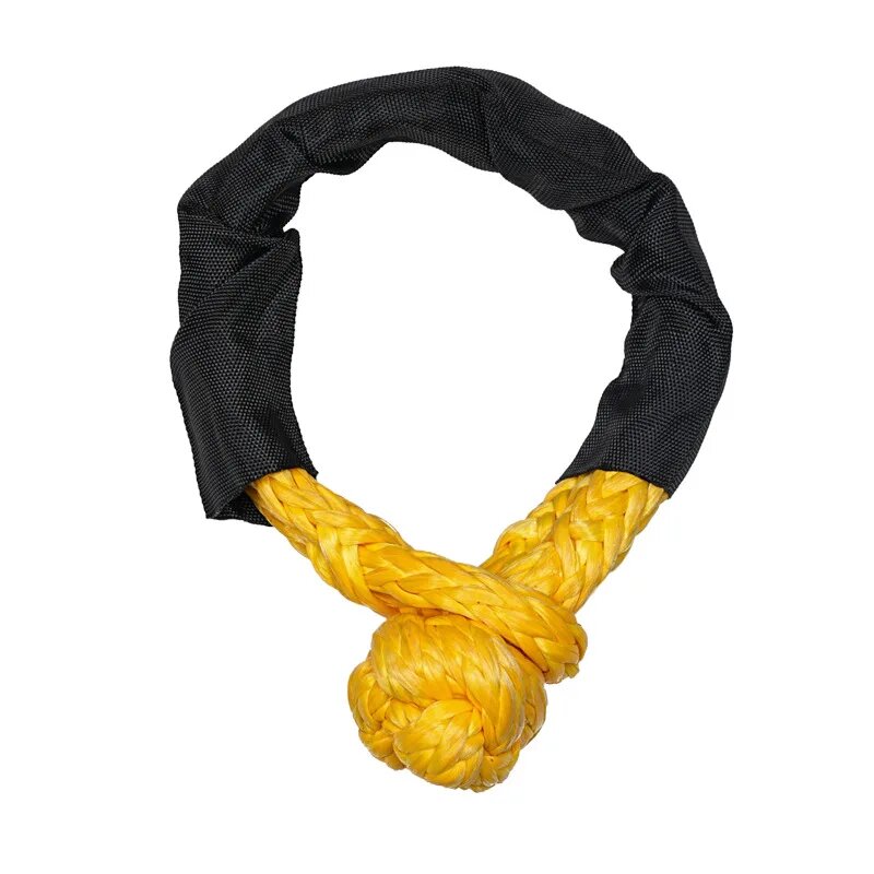 Буксировочный трос для автомобиля, мягкая скоба, высокополиэтиленовый буксирный трос, Yellow