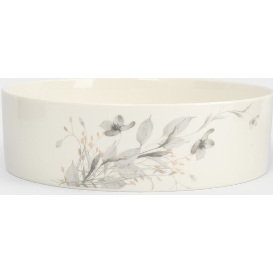 Блюдо Anna Lafarg Flower melody 23х7 см, с бортами, фарфор, молочное, Полевые цветы (ANLAF-SHMEI-230525-3)