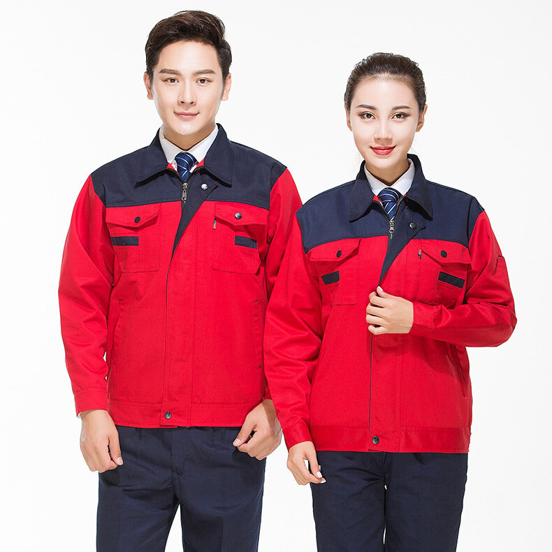 Спецодежда, мужская, красная с темно-синими плечами, 2XL