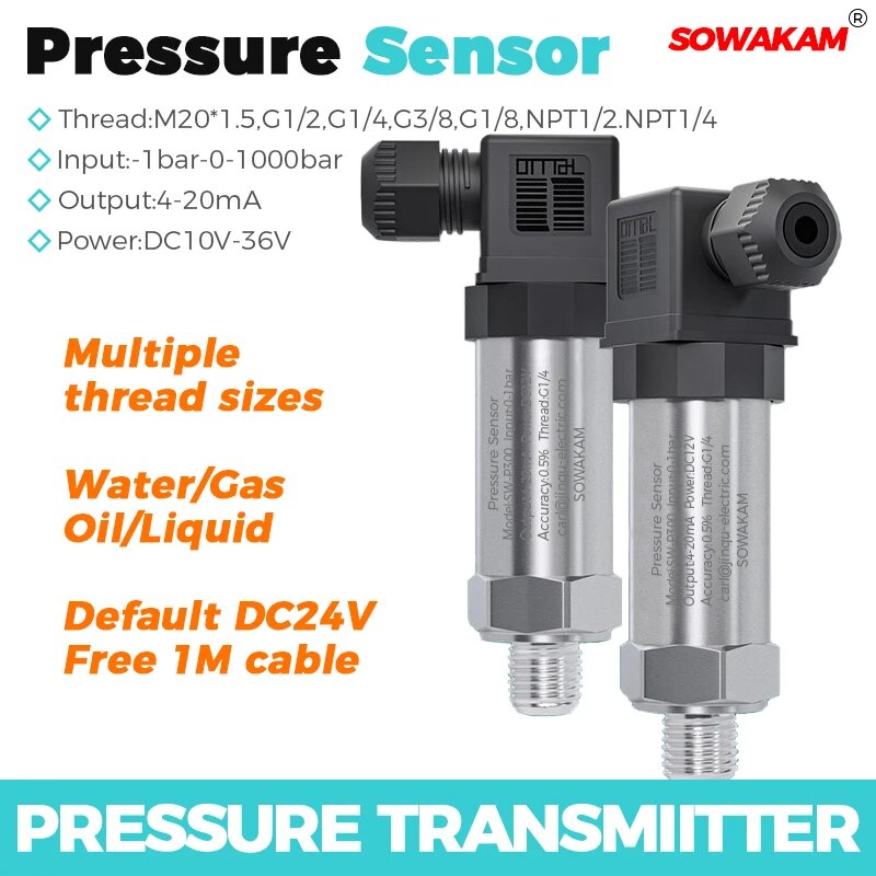 Датчик давления SOWAKAM SW-P300 4-20 mA 0-6bar, 4-20mA G1-4