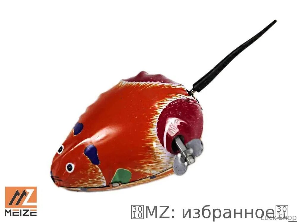 Ретро заводная мышка металлическая, коллекционная игрушка для ностальгии