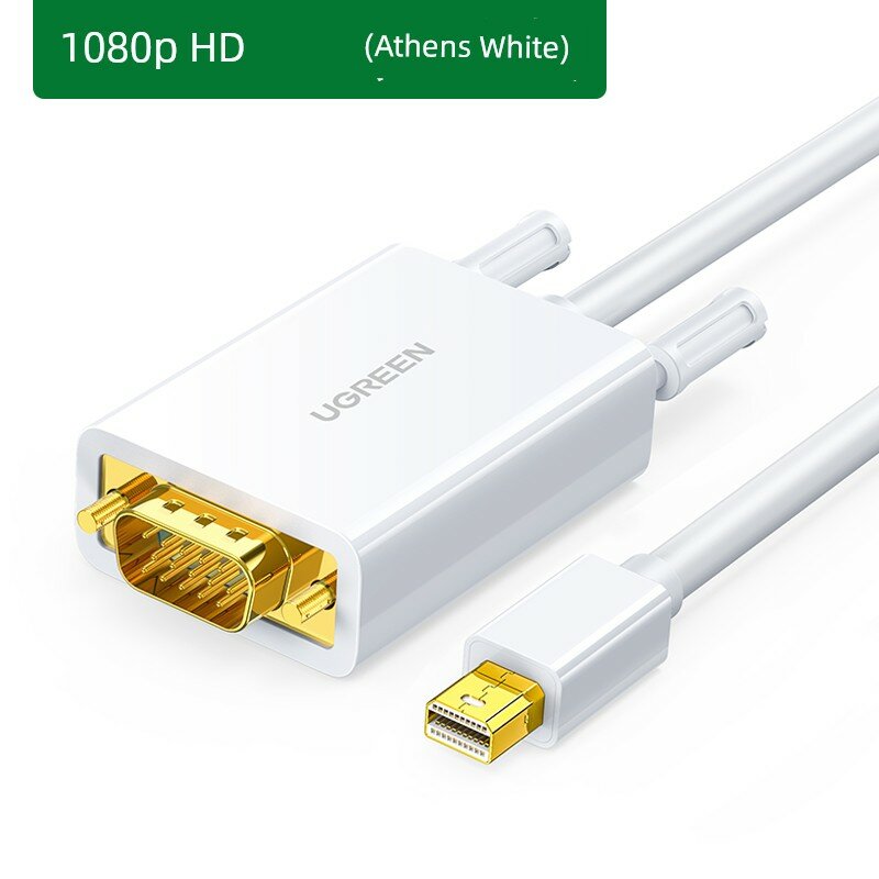Мини-дисплейпорт к VGA адаптер с кабелем 1.5м, 1080P, матовый черный цвет