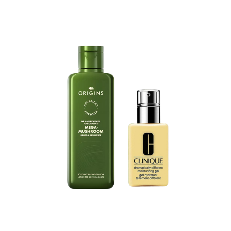 YUEMUZHIYUAN женский Вода с ганодермой + Clinique Moisture Surge набор, Butter+Mushroom Water-New Old Version Random