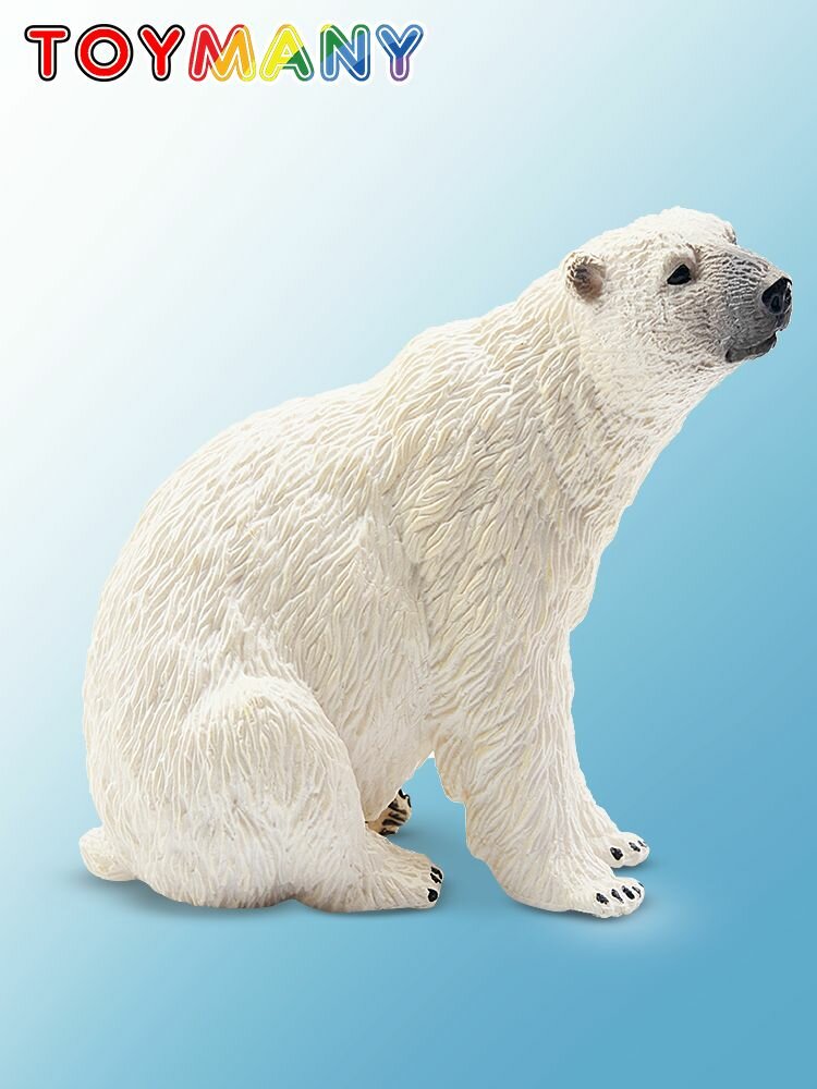 Toymany фигурка полярного животного, Самка белого медведя, коллекция и подарок медведица игрушка сувенир