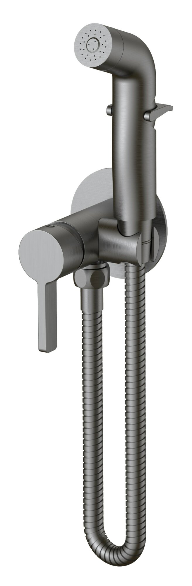 Смеситель ESKO Sochi Gun Metal скрытого монтажа с гиг. душем SMHSCGM, цвет оружейная сталь