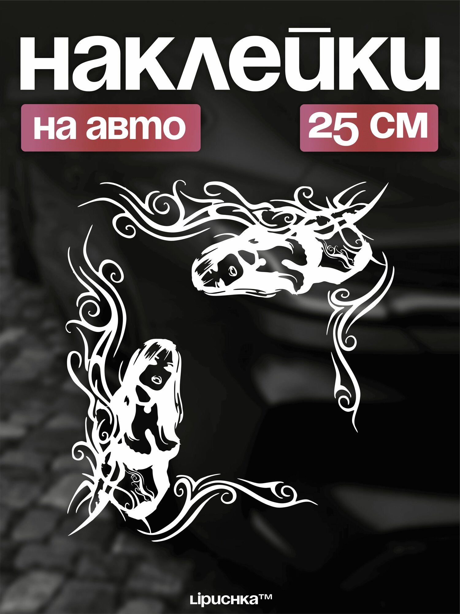 Наклейки на авто Девушка