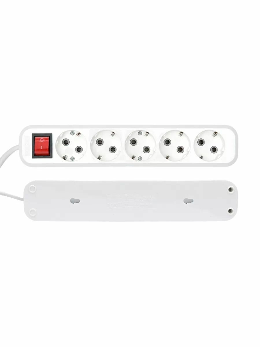 Удлинитель сетевой Гарнизон 5 розеток 2 м, EPB-G5-W-2, белый