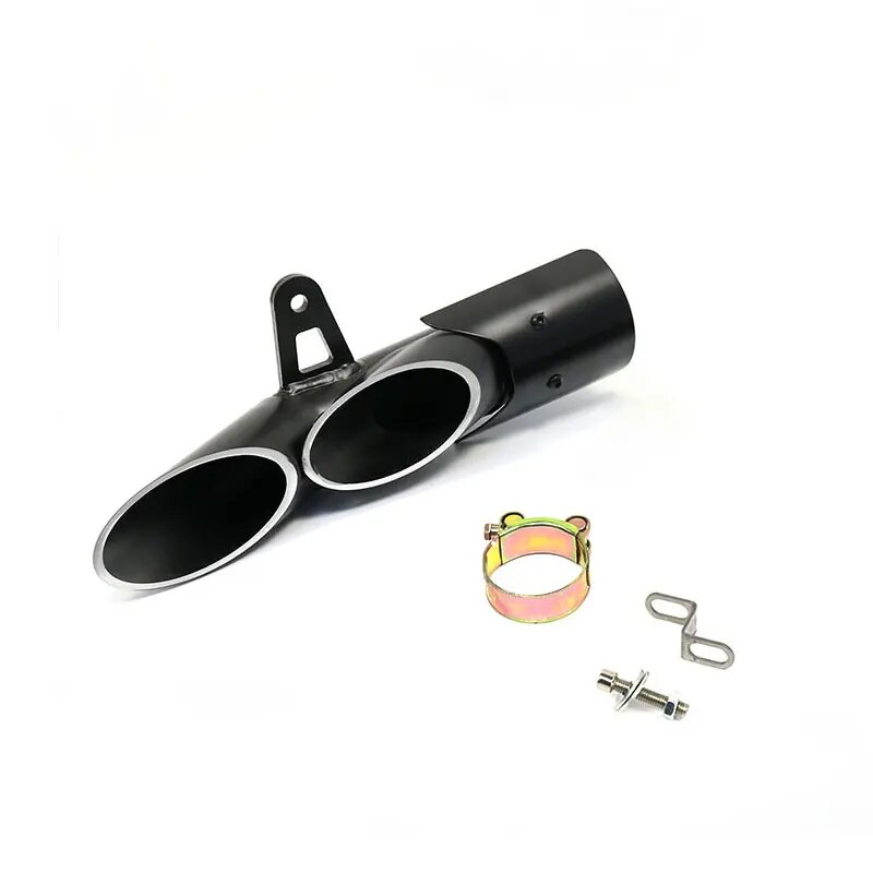 Универсальный модифицированный выхлопной глушитель для мотоцикла, новый выхлопной глушитель из нержавеющей стали с двойным выходом для мотоцикла, выхлопная труба для Mt09 Nmax