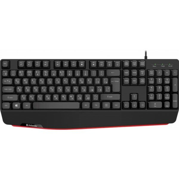 Клавиатура Defender HB-546 Atom RU, черный,104+FN,1.8м