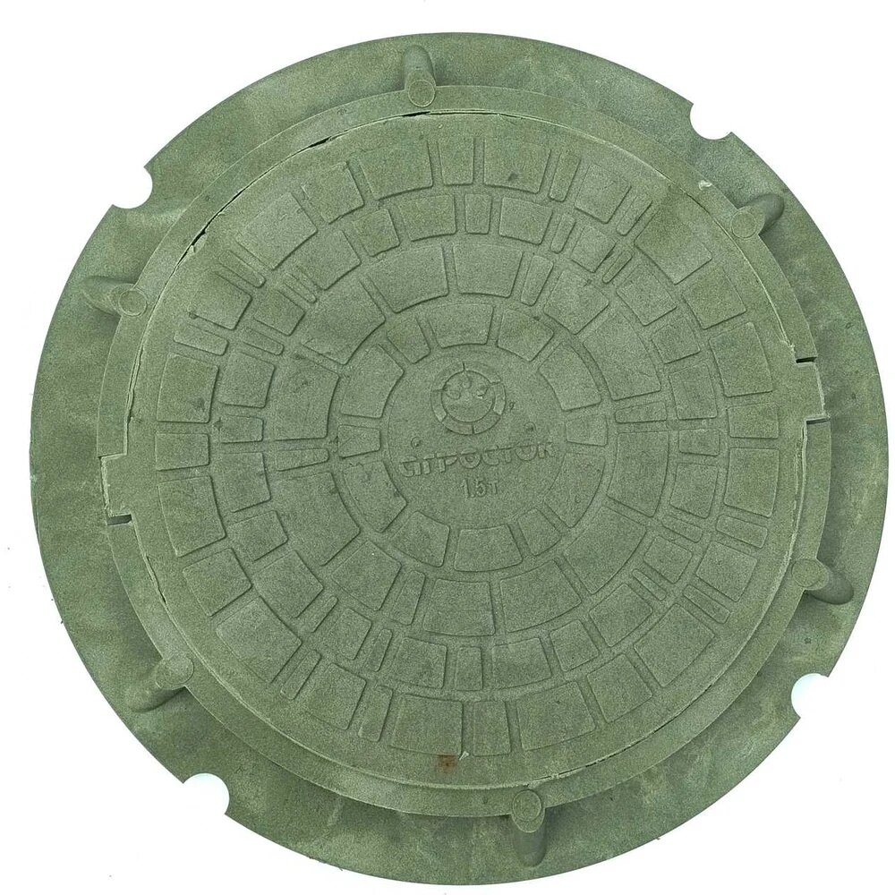 Люк полимерно-композитный Агросток легкий малый 760х580х50 мм 1,5 т (зеленый) 30440, 50мм