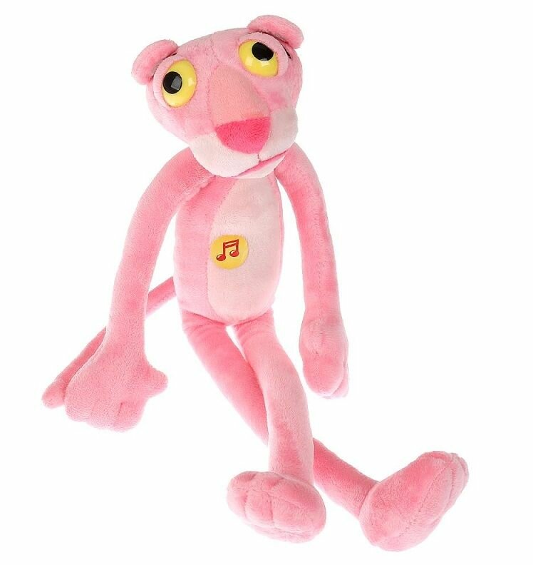 Мягкая игрушка Добрые Игрушки Розовая пантера, длина 20 см, музыкальный чип