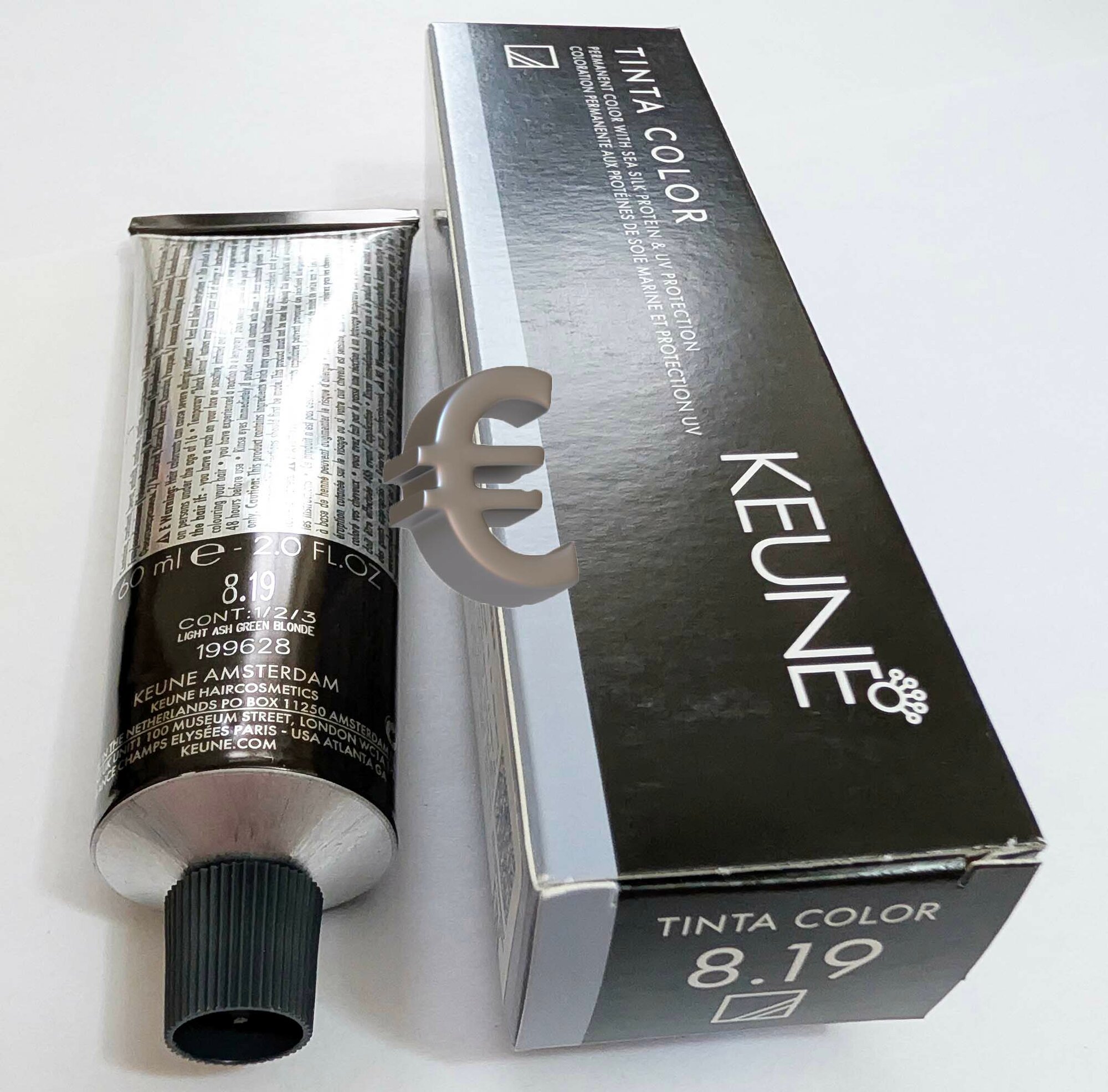 Keune Tinta Color 8.19 Светлый пепельно-зелёный блондин Стойкая краска для волос, 60 мл