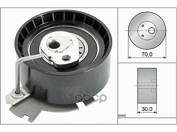 Ролик натяжной ремня ГРМ! Citroen C2-4/Berlingo, Peugeot 206/307 1.6 16V 00> Ina арт. 531063210