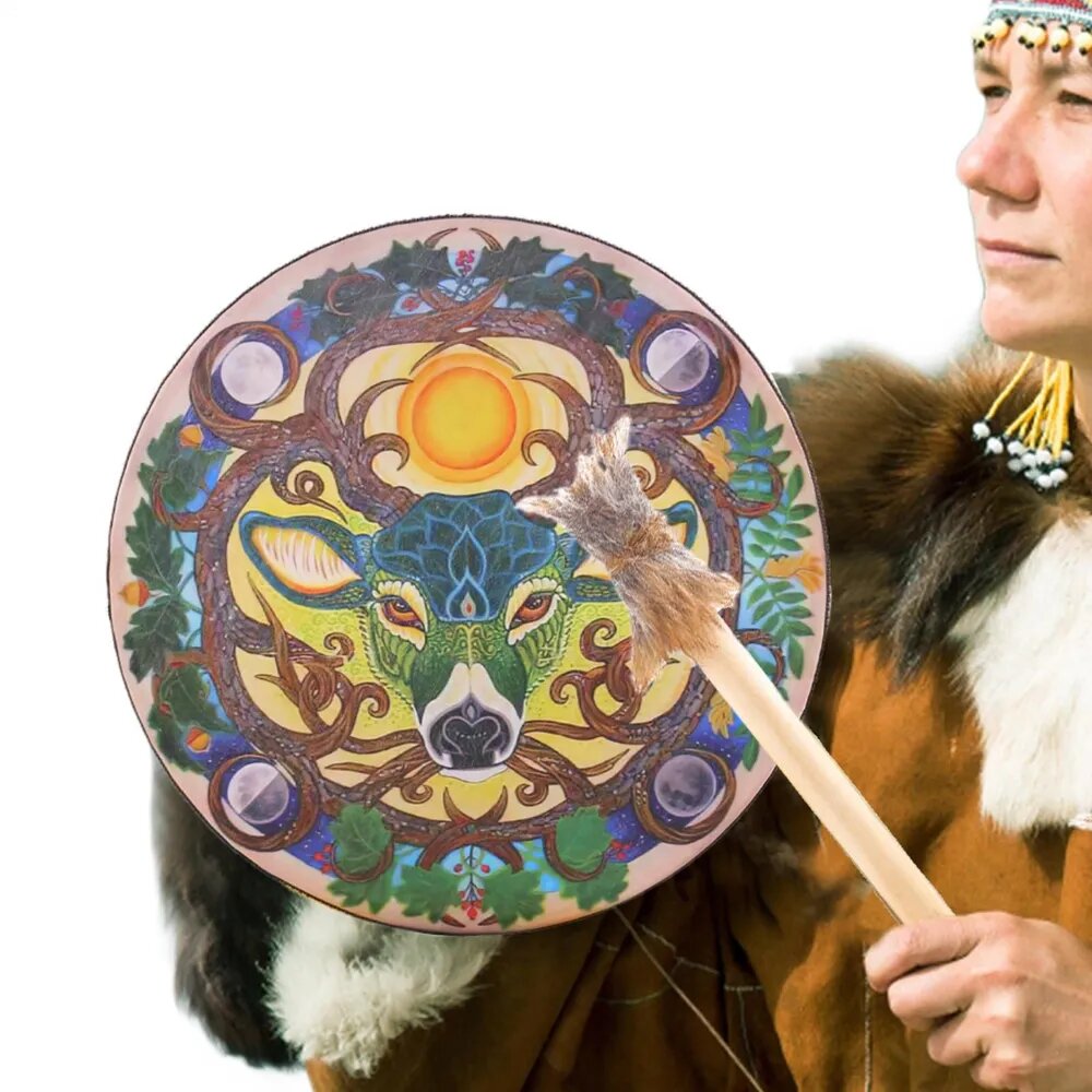 Шаманские ручные барабаны для взрослых, Шаманский барабан , Народный ударный инструмент