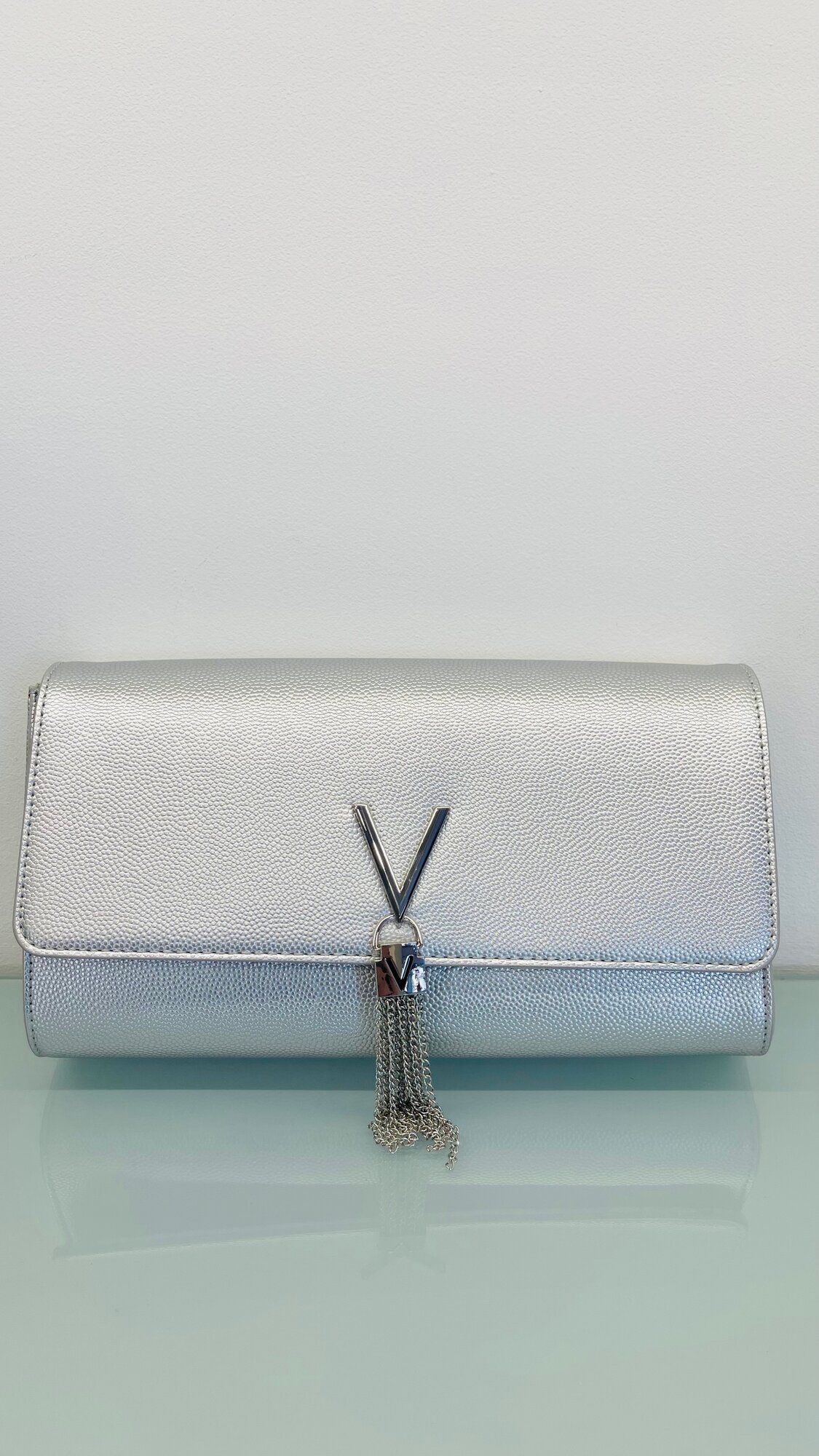 Сумка клатч Сумка-клатч серебряная