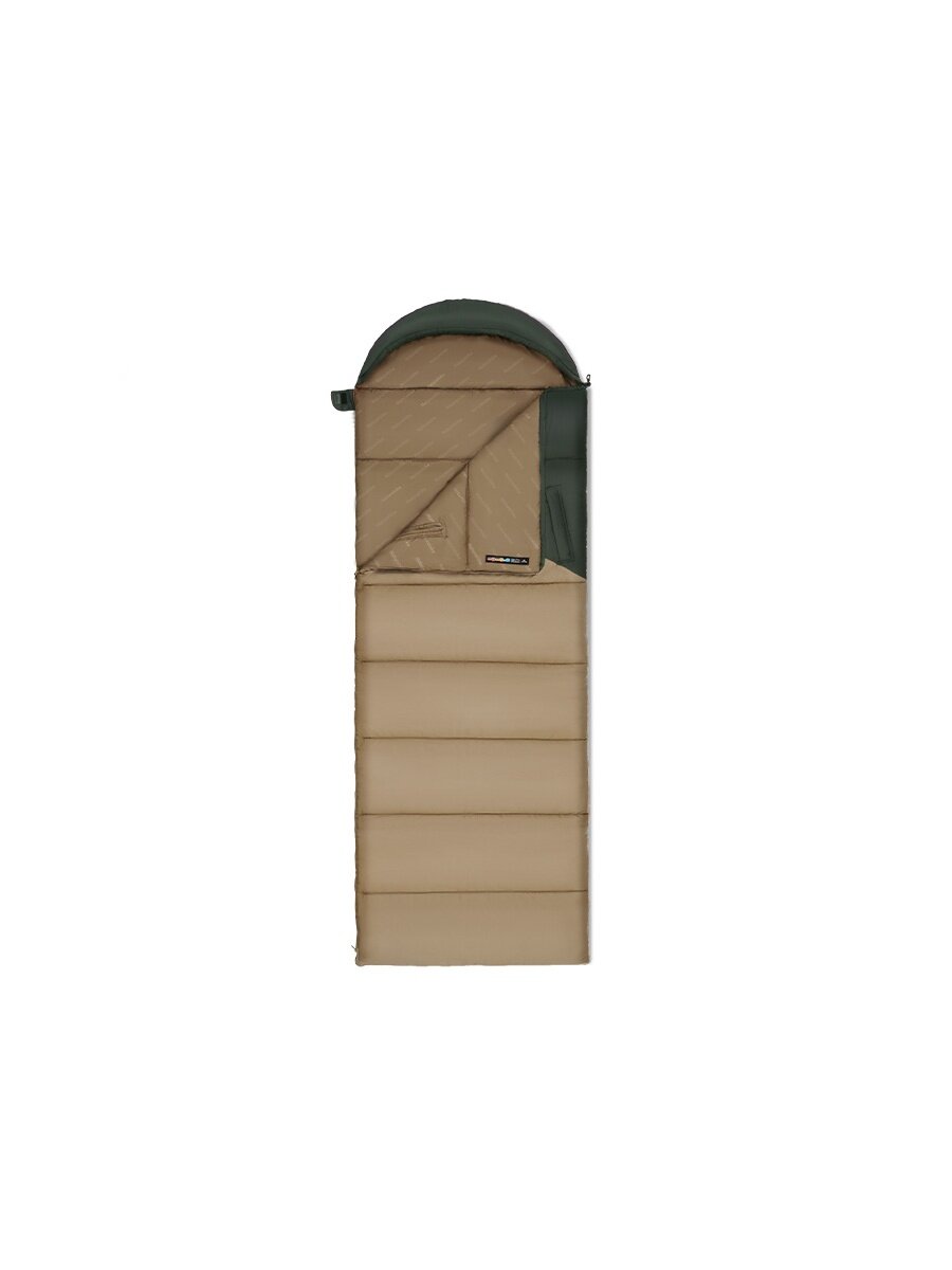 Мешок спальный Naturehike Sunny Day PL02 U450, (190+30)х80 см, (правый) (ТК: +4C), коричнево-зеленый
