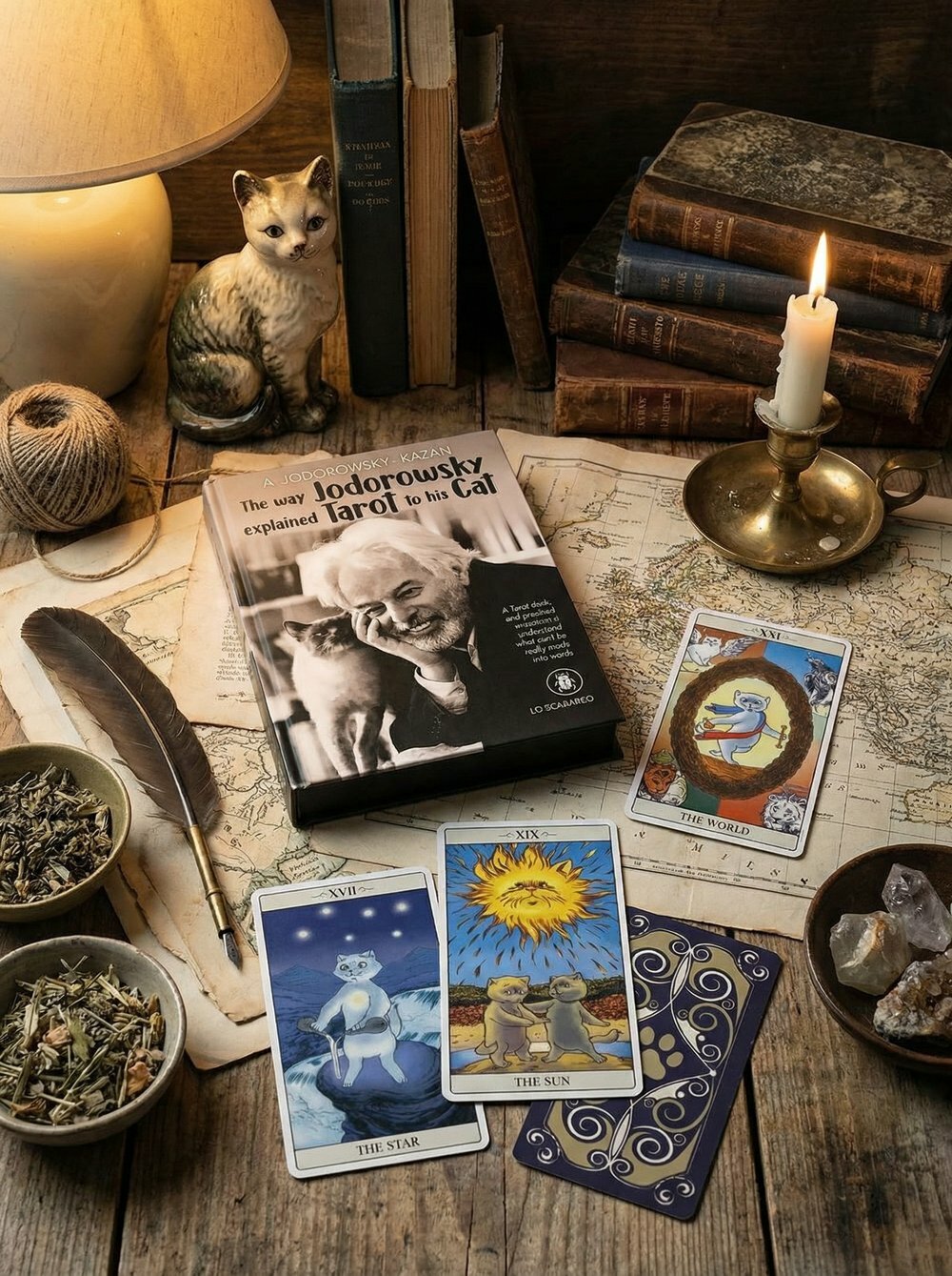 Карты Таро "The Way Jodorwsky Explained Tarot To His Cat" Lo Scarabeo / Как Ходоровский Объяснял Тар 63757 Lo Scarabeo