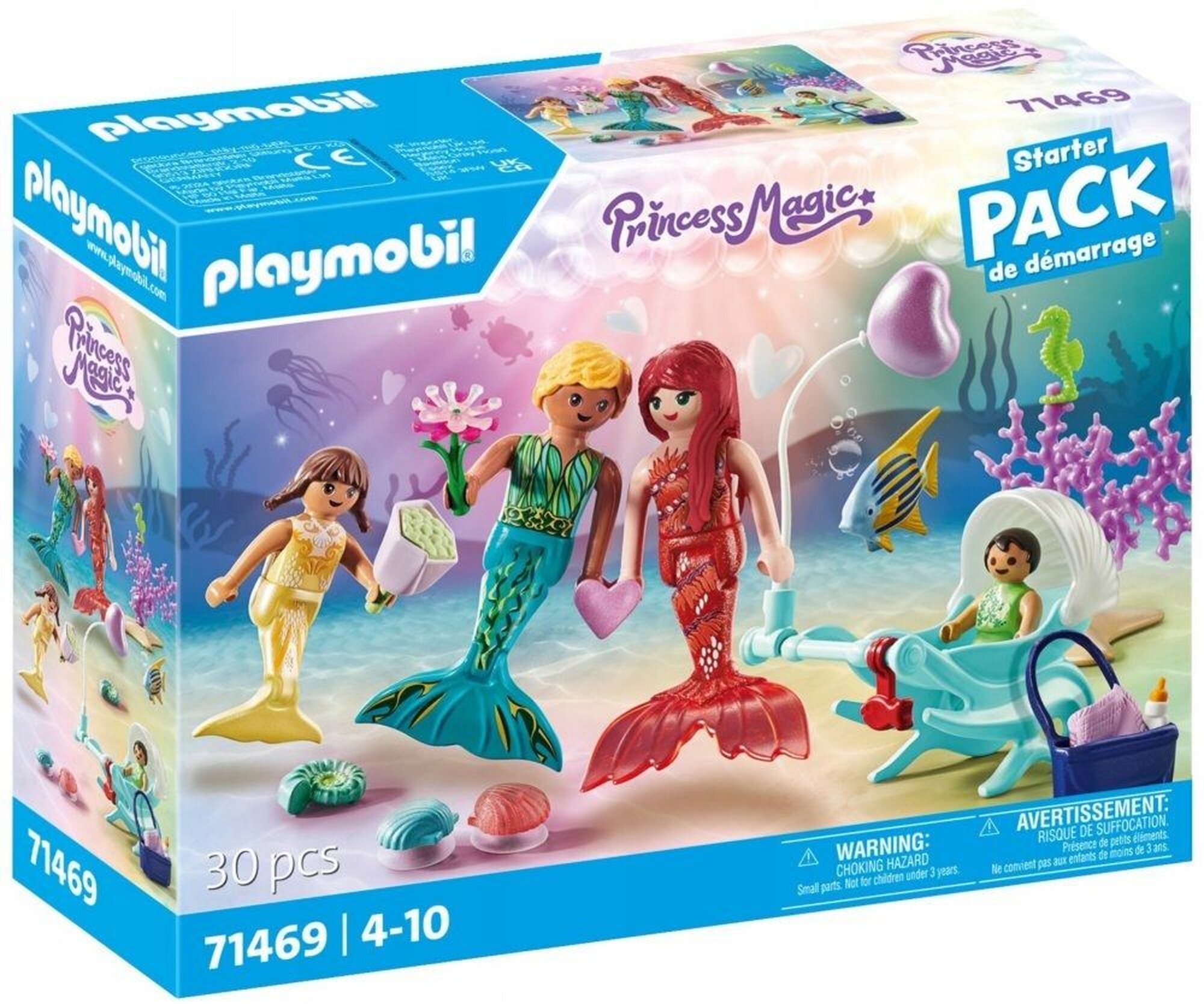 Конструктор Playmobil Princess Magic - Семья Русалок, с ракушками на присосках - Плеймобиль 71469