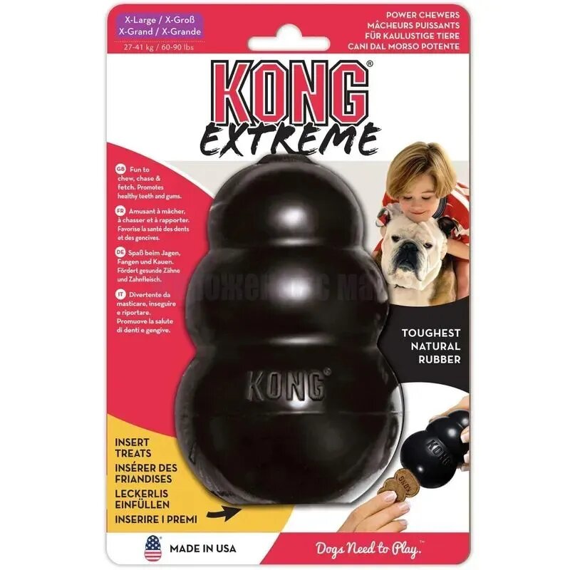 Игрушка для собак KONG Extreme X-большой, жевательная, для лакомств, каучук