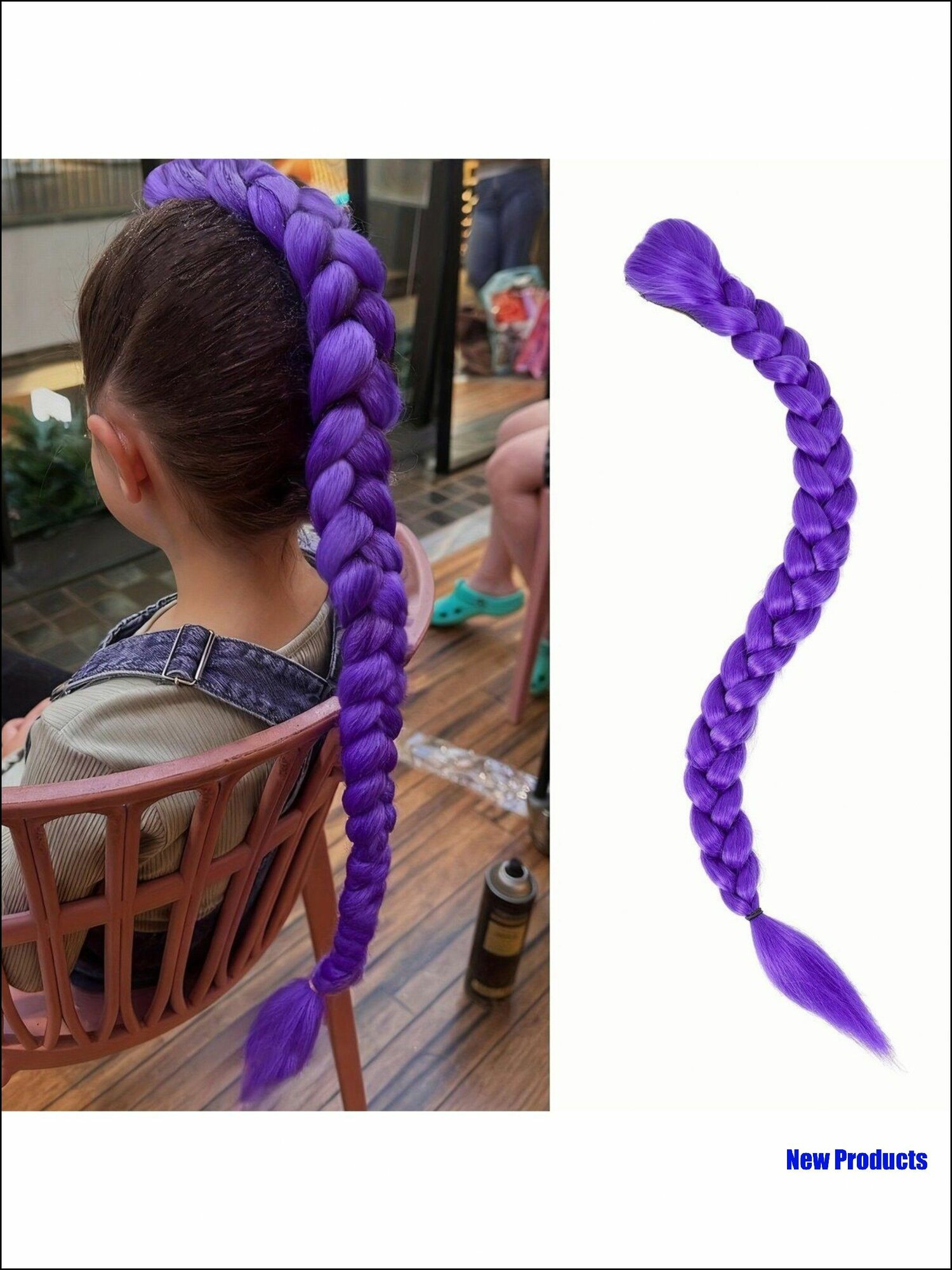 Эксклюзивные 26дюймовые косы из синтетического волокна для легкого наращивания хвоста, идеальные для создания костюмов косплея и празднования Хэллоуина