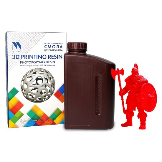 Фотополимерная смола NV Print NVPRINT Standard Resin Clear Red для 3D печати 1 кг (бут)
