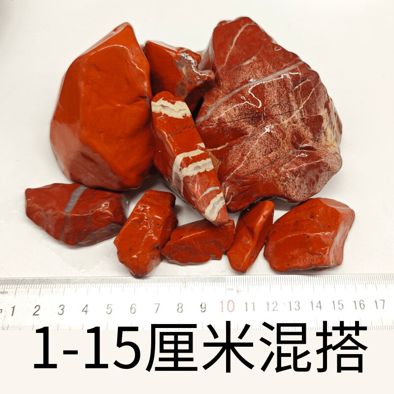 Натуральный красный яшмовый гравий (кровавый камень), крупные куски необработанного камня для украшения аквариумов, цветочных горшков, ландшафтного дизайна, декоративные камни и учебные образцы минералов.